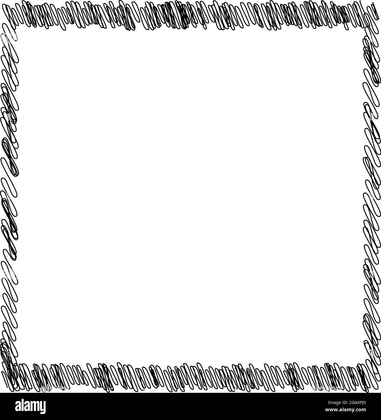 Square, rectangle scribbling, sketchy, sketch doodle lines element ...