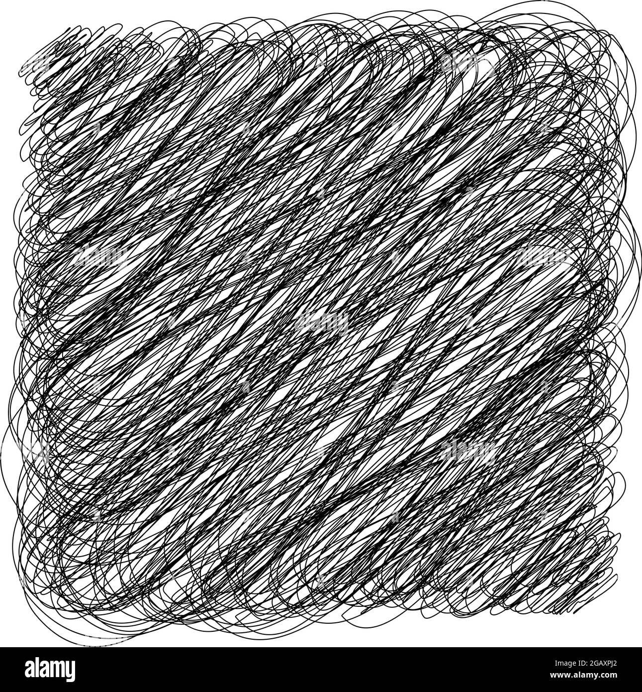 Square, rectangle scribbling, sketchy, sketch doodle lines element ...