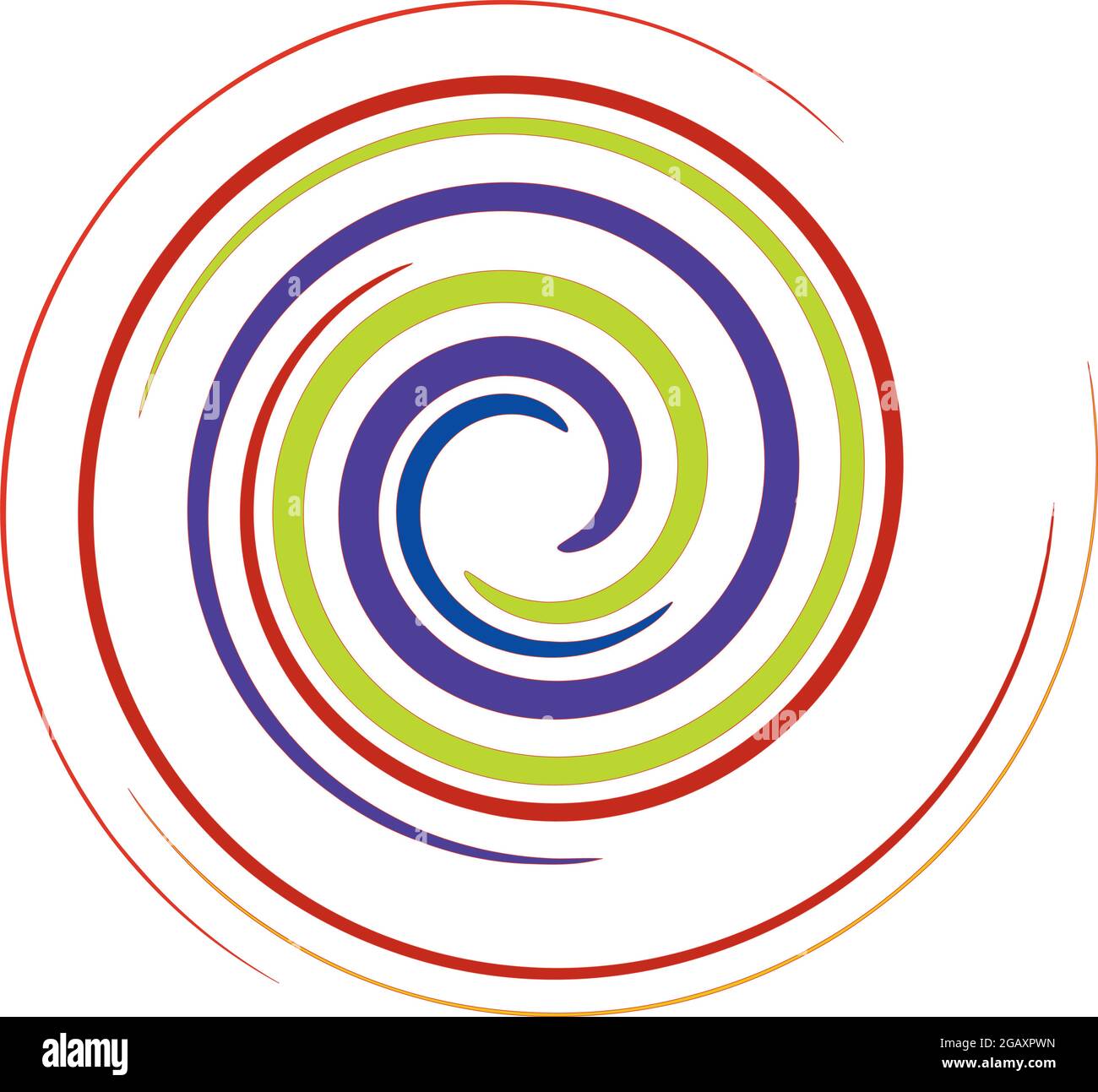 Smudge, smear circular spiral, swirl, twirl element. Gel, fluid, liquid ...