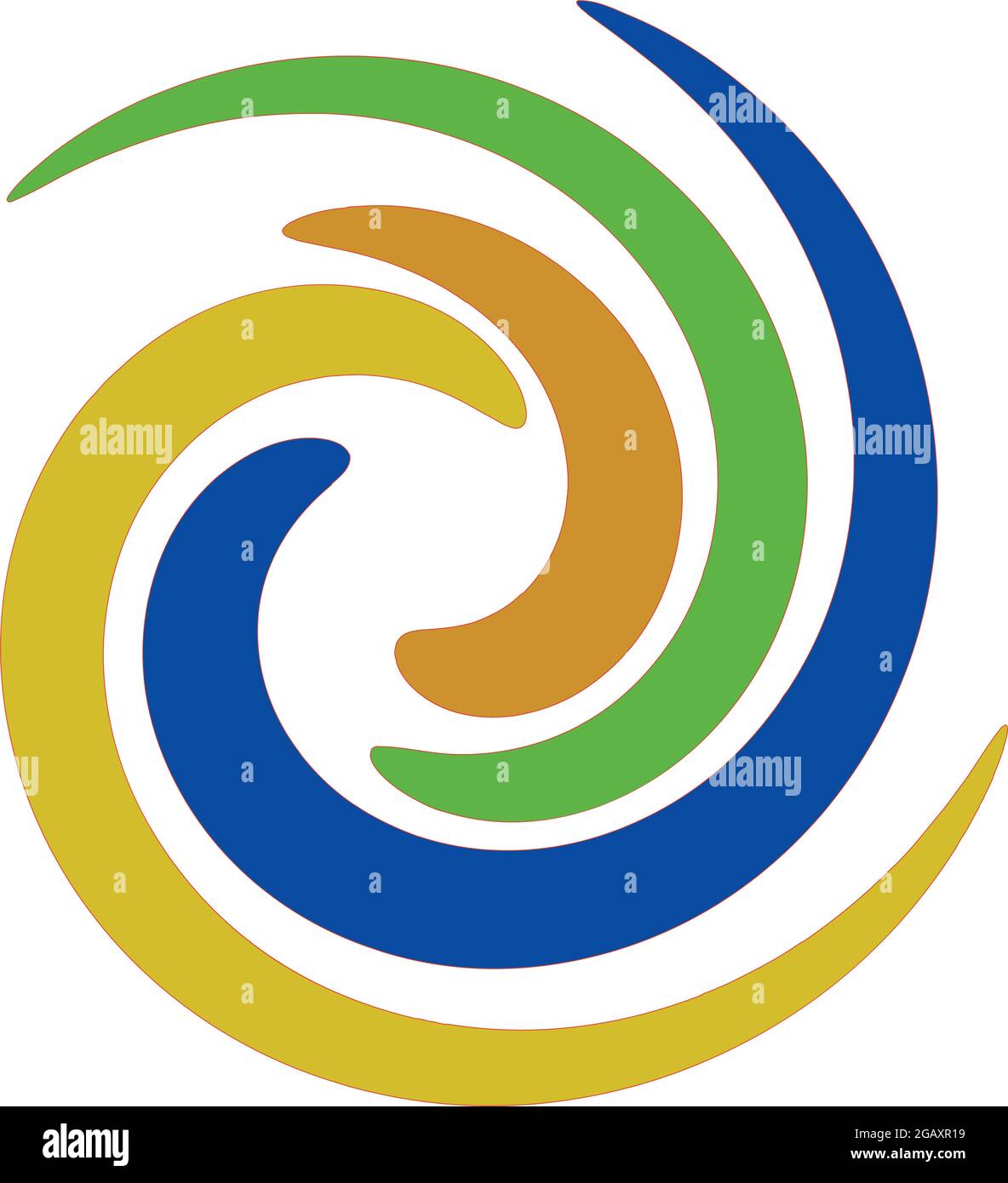 Smudge, smear circular spiral, swirl, twirl element. Gel, fluid, liquid ...