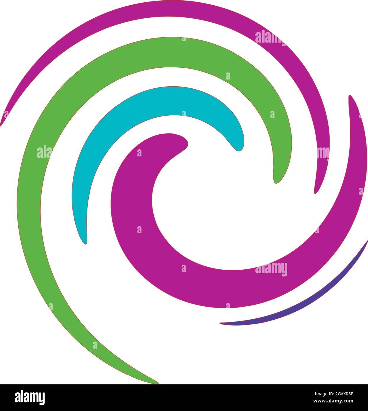 Smudge, smear circular spiral, swirl, twirl element. Gel, fluid, liquid ...