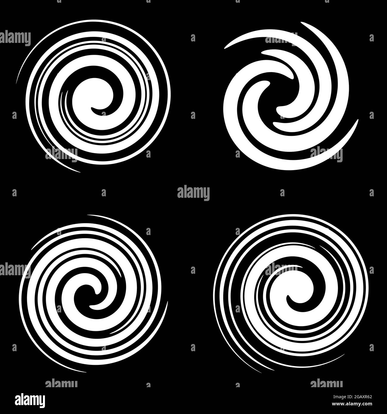 Smudge, smear circular spiral, swirl, twirl element. Gel, fluid, liquid ...