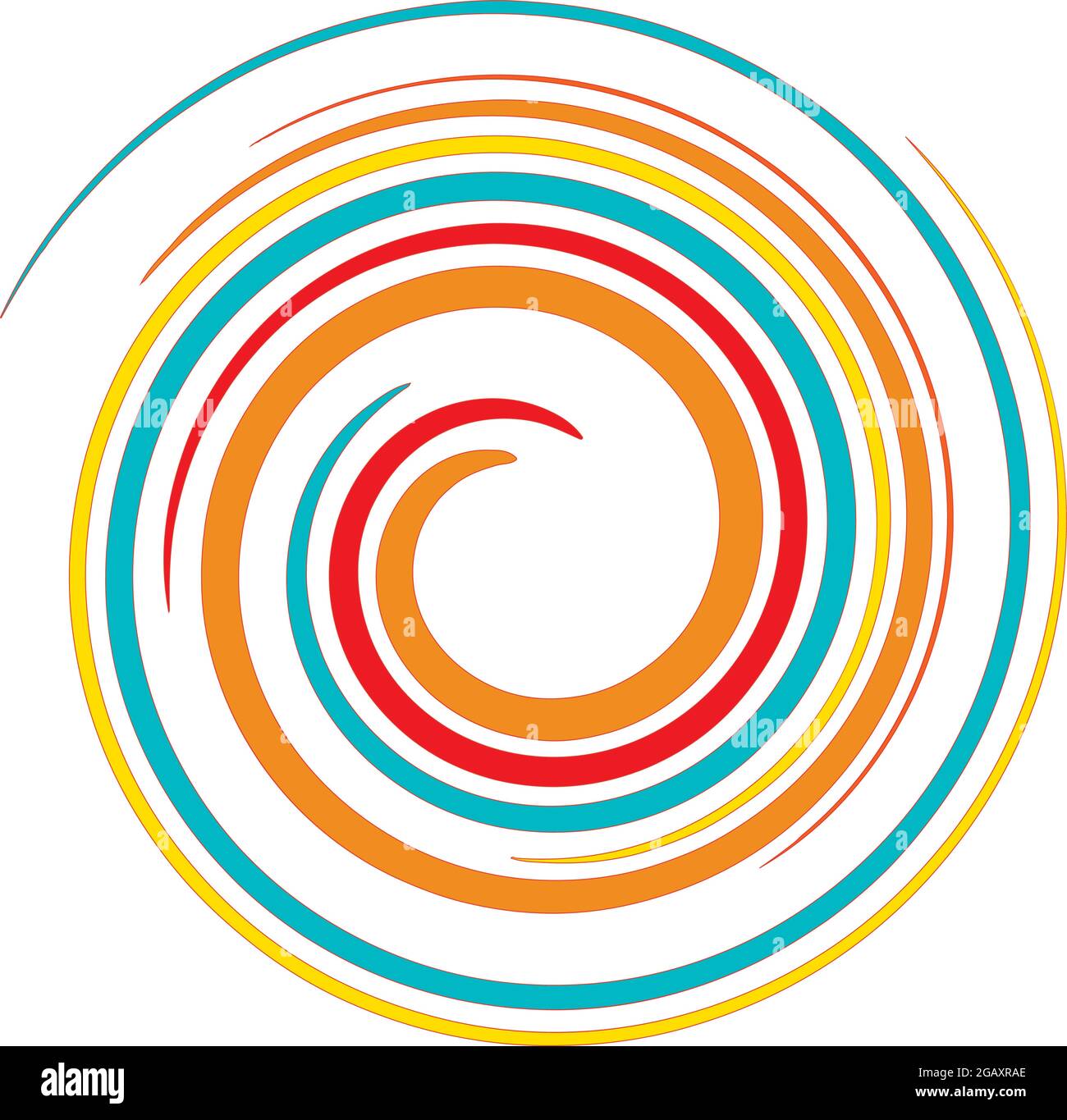 Smudge, smear circular spiral, swirl, twirl element. Gel, fluid, liquid ...