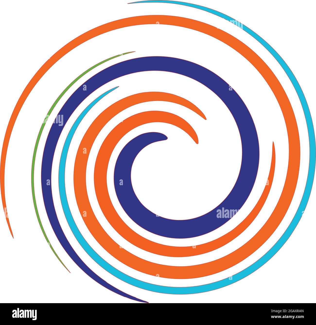 Smudge, smear circular spiral, swirl, twirl element. Gel, fluid, liquid ...