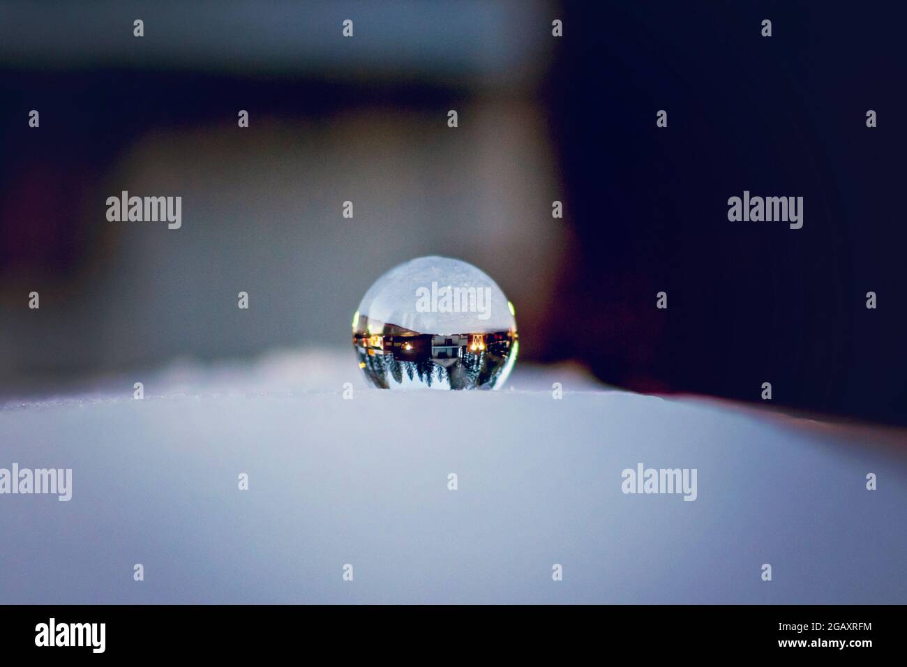Crystal Ball in the Snow Stock Photo - Alamy