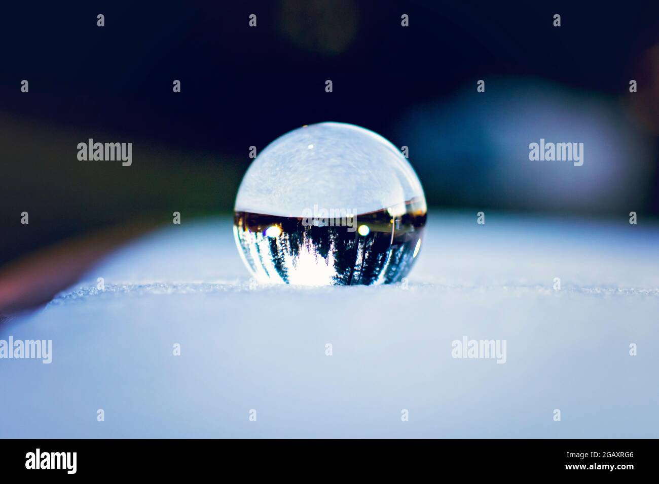 Crystal Ball in the Snow Stock Photo - Alamy