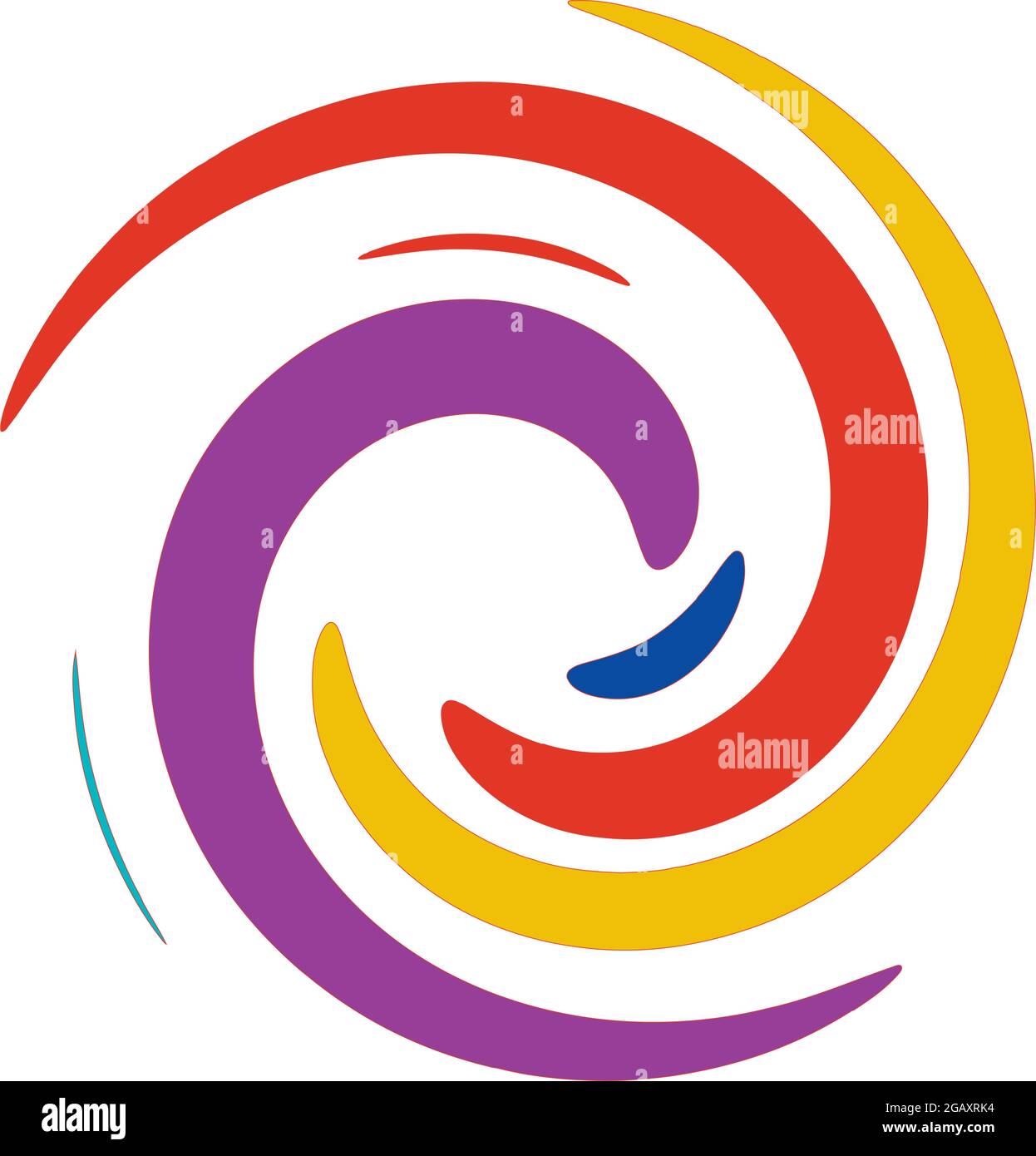 Smudge, smear circular spiral, swirl, twirl element. Gel, fluid, liquid ...