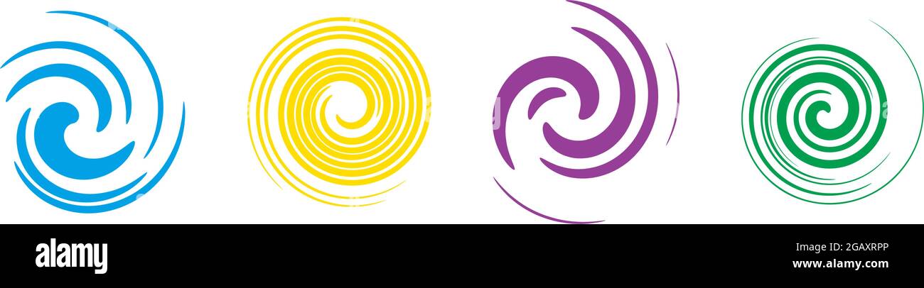 Smudge, smear circular spiral, swirl, twirl element. Gel, fluid, liquid ...