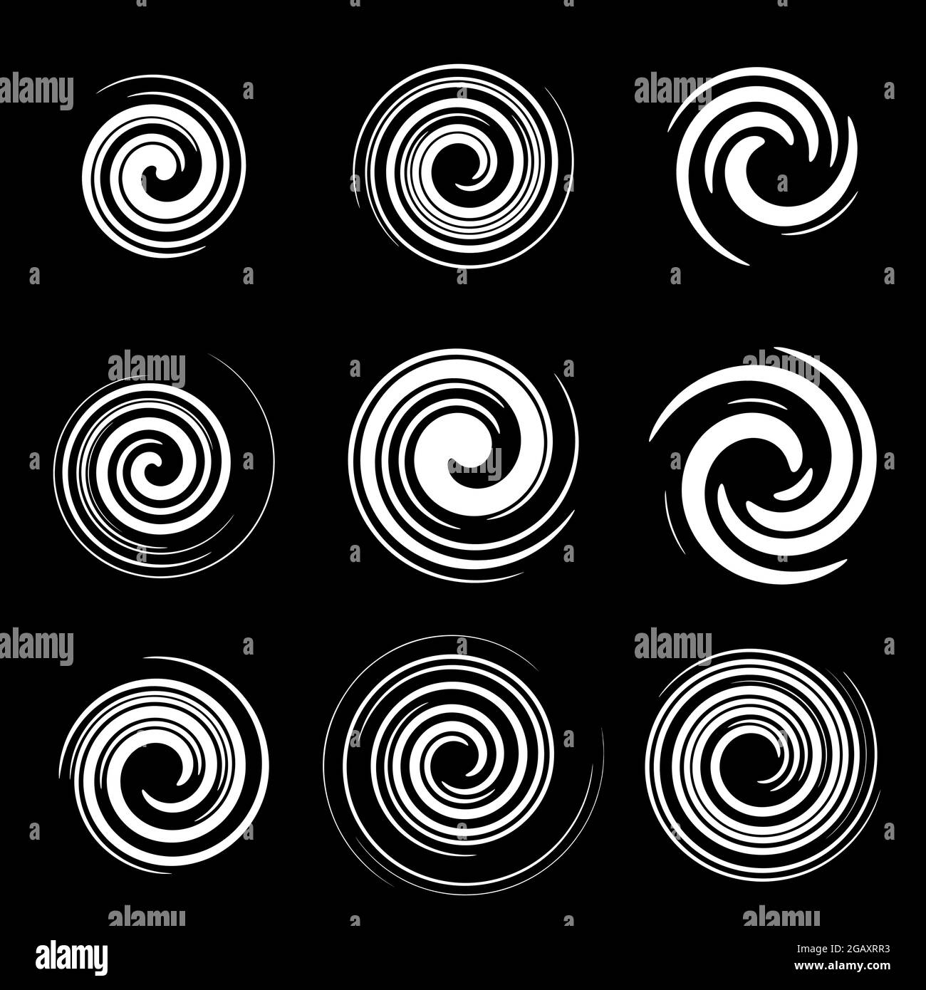 Smudge, smear circular spiral, swirl, twirl element. Gel, fluid, liquid ...