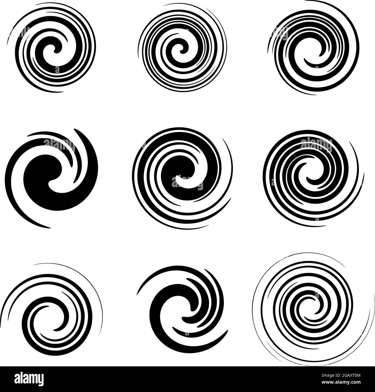 Smudge, smear circular spiral, swirl, twirl element. Gel, fluid, liquid ...