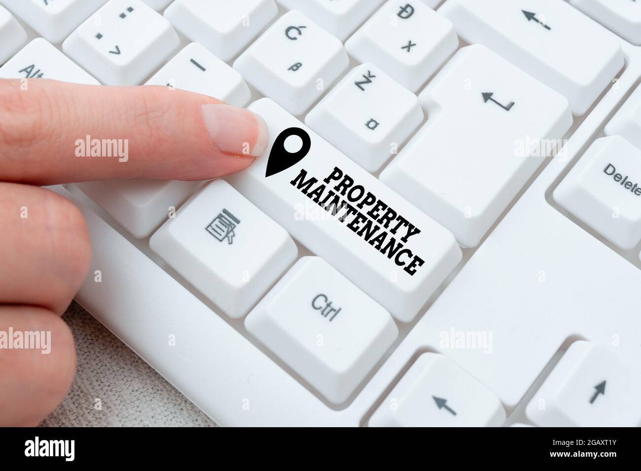 Handwriting text Property Maintenance. Business idea refers to overall ...