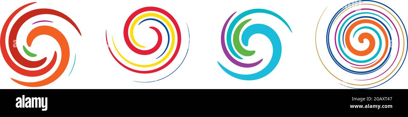 Smudge, smear circular spiral, swirl, twirl element. Gel, fluid, liquid ...
