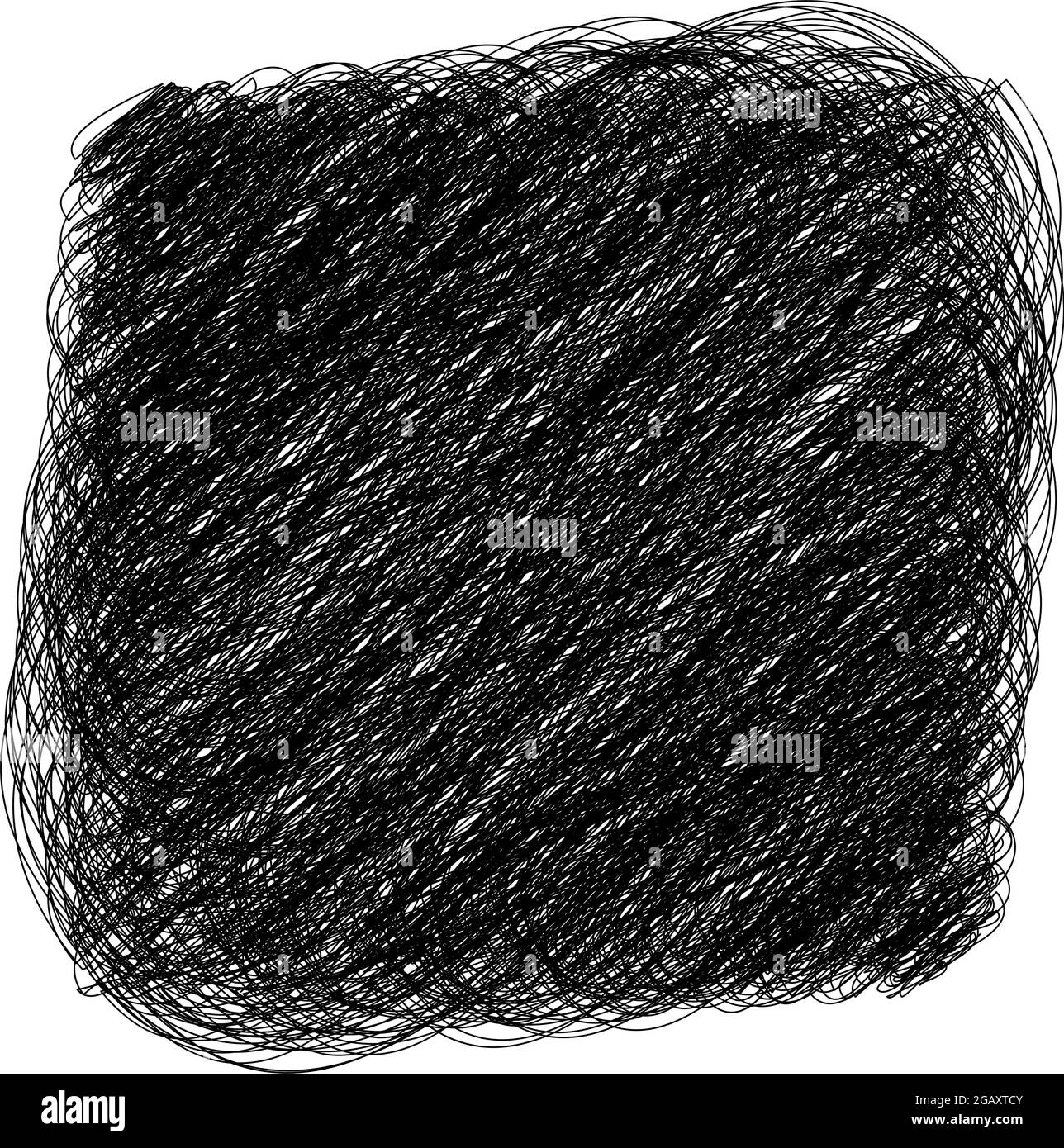 Square, rectangle scribbling, sketchy, sketch doodle lines element ...