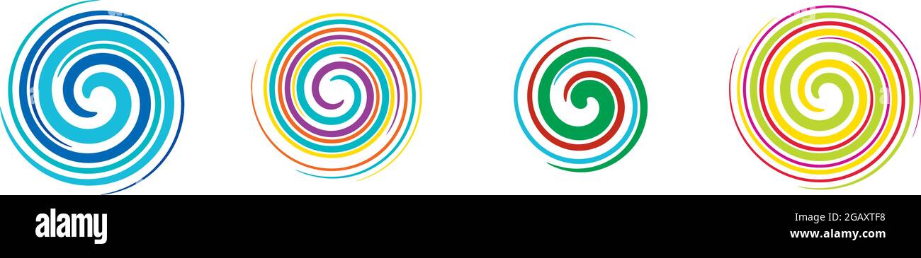 Smudge, smear circular spiral, swirl, twirl element. Gel, fluid, liquid ...