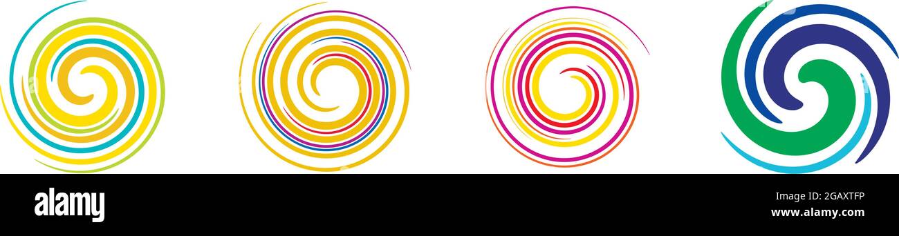 Smudge, smear circular spiral, swirl, twirl element. Gel, fluid, liquid ...