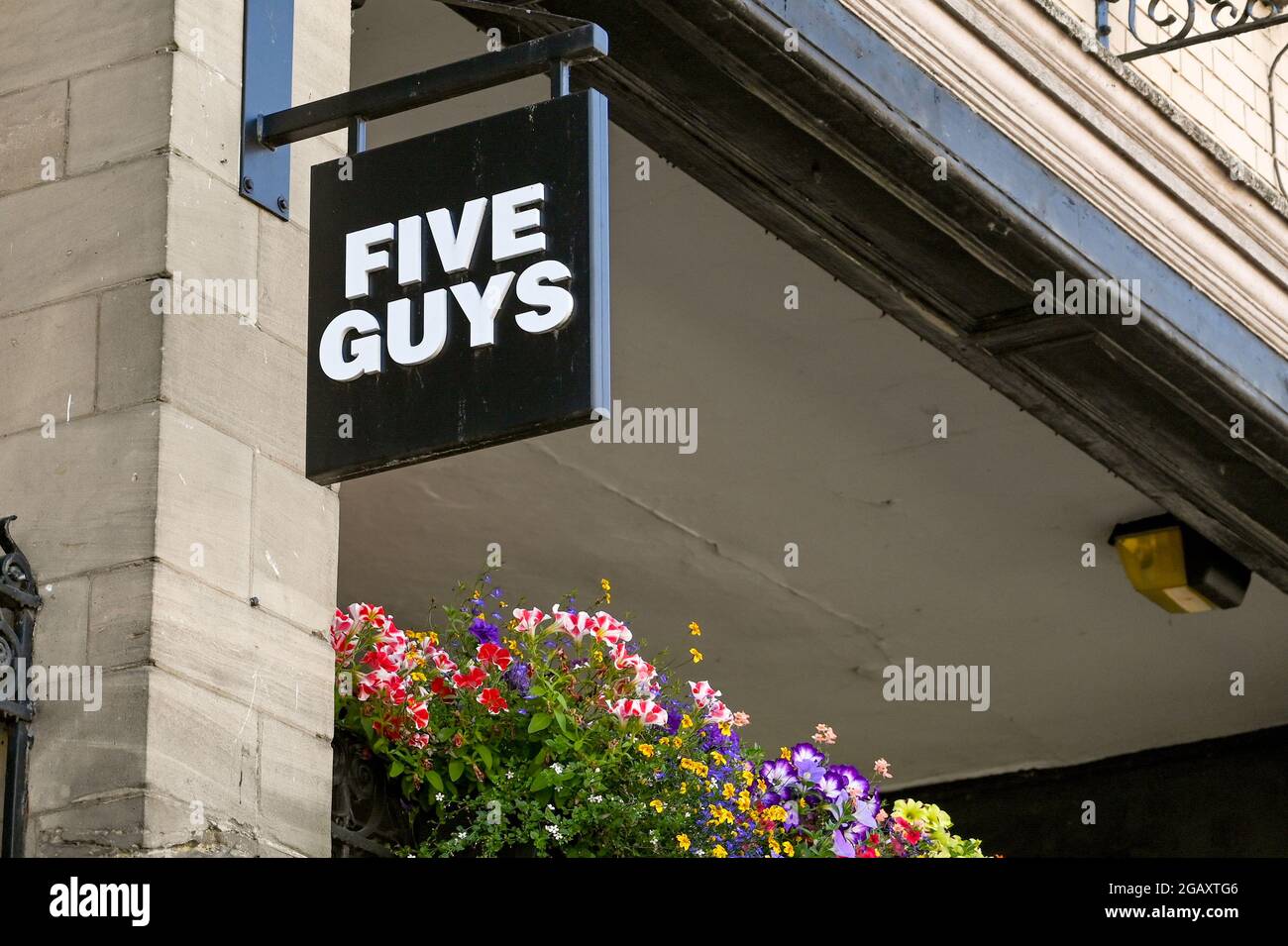Chester, Cheshire, England - July 2021: Sign above the entrance to a ...