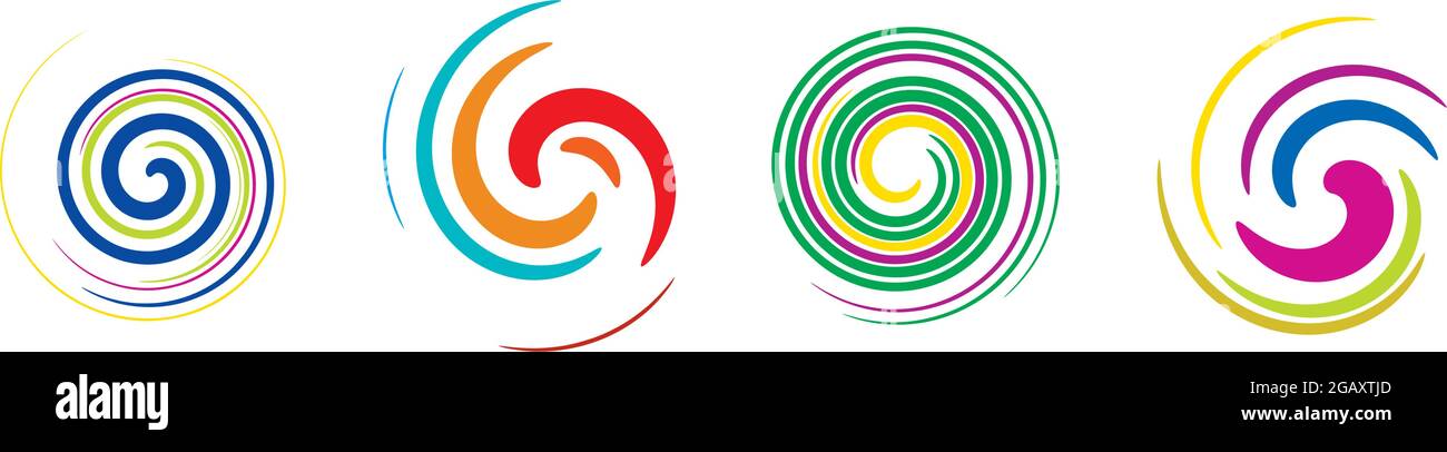 Smudge, smear circular spiral, swirl, twirl element. Gel, fluid, liquid ...