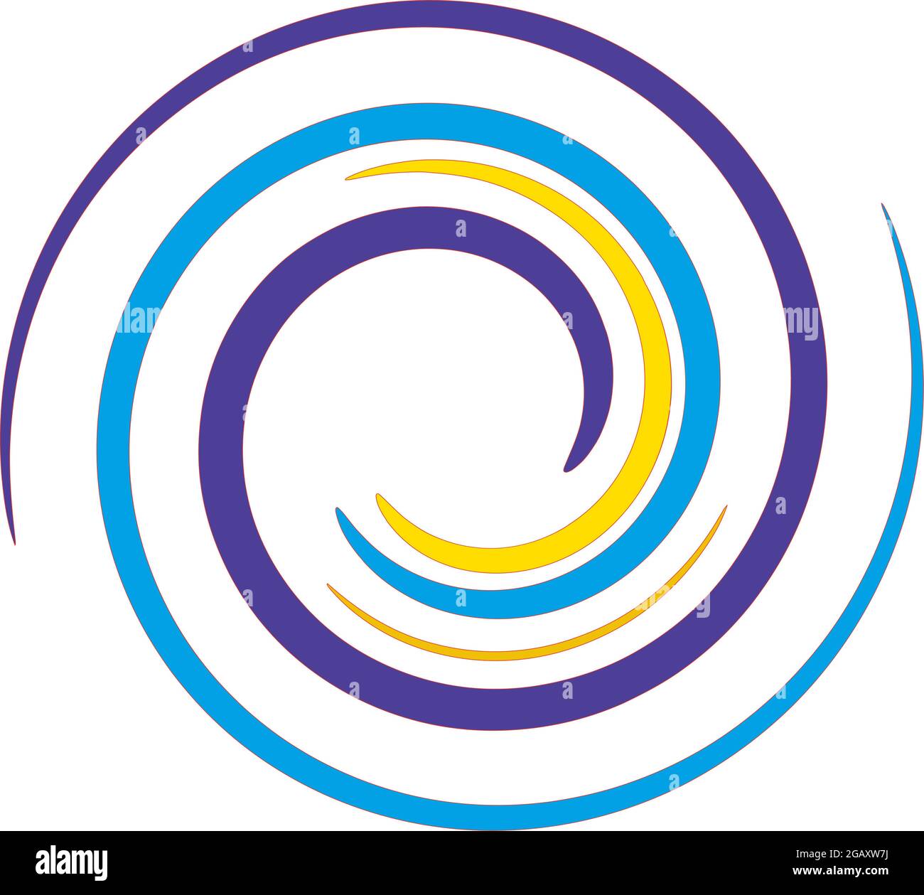Smudge, smear circular spiral, swirl, twirl element. Gel, fluid, liquid ...