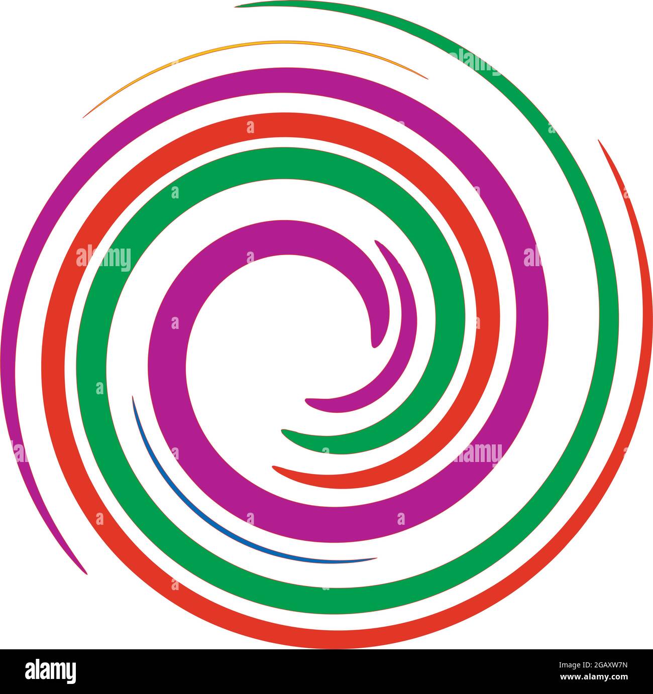 Smudge, smear circular spiral, swirl, twirl element. Gel, fluid, liquid ...