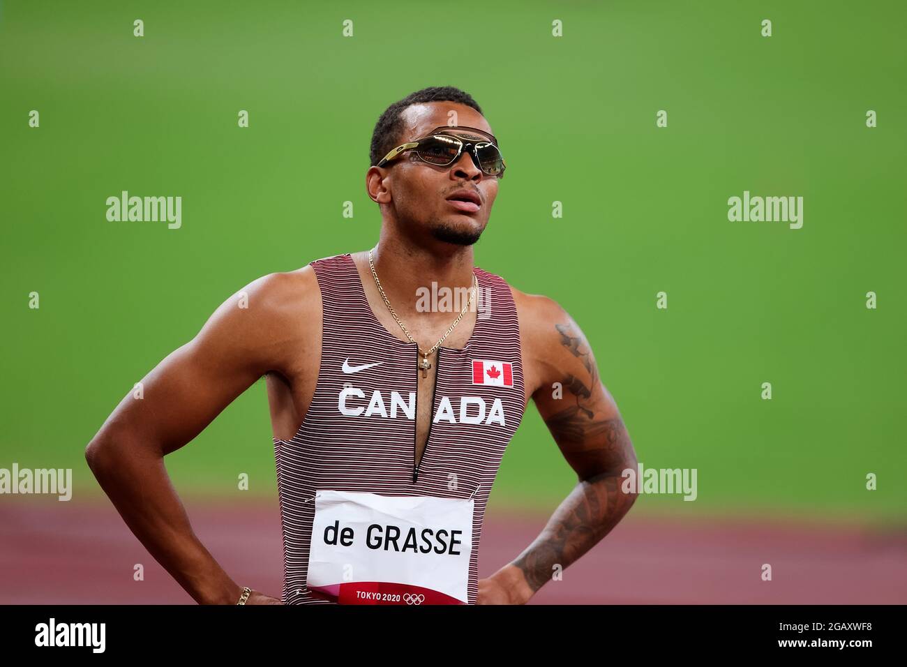 Tokyo, Japan, 1 August, 2021. Andre De Grasse of Team Canada during the ...