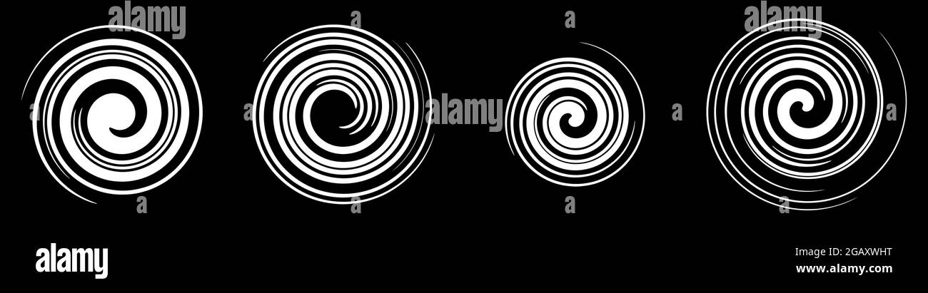 Smudge, smear circular spiral, swirl, twirl element. Gel, fluid, liquid ...