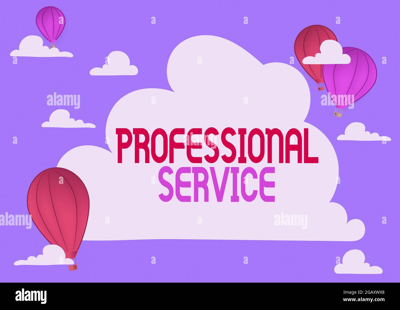 Hand writing sign Professional Service. Business showcase requiring ...