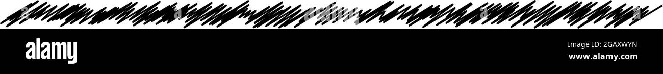 Scribble, sketch, sketchy doodle horizontal line dividers. Wavy, waving ...