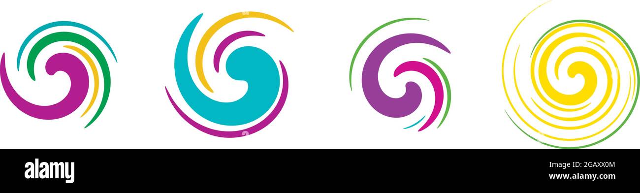 Smudge, smear circular spiral, swirl, twirl element. Gel, fluid, liquid ...