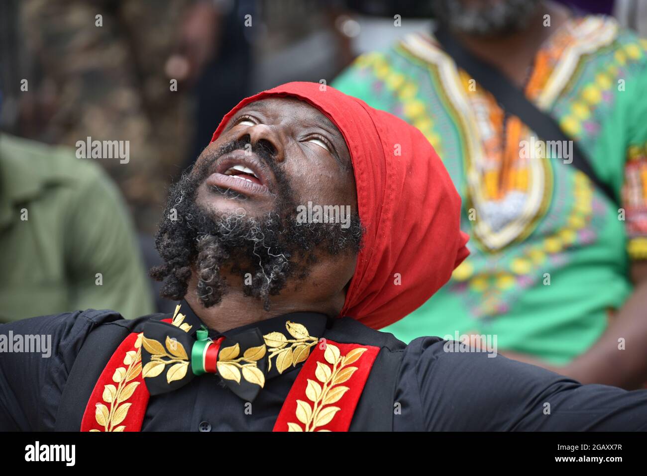 London, UK. 1 August 2021. Pan-African Reparation Rebellion Groundings ...