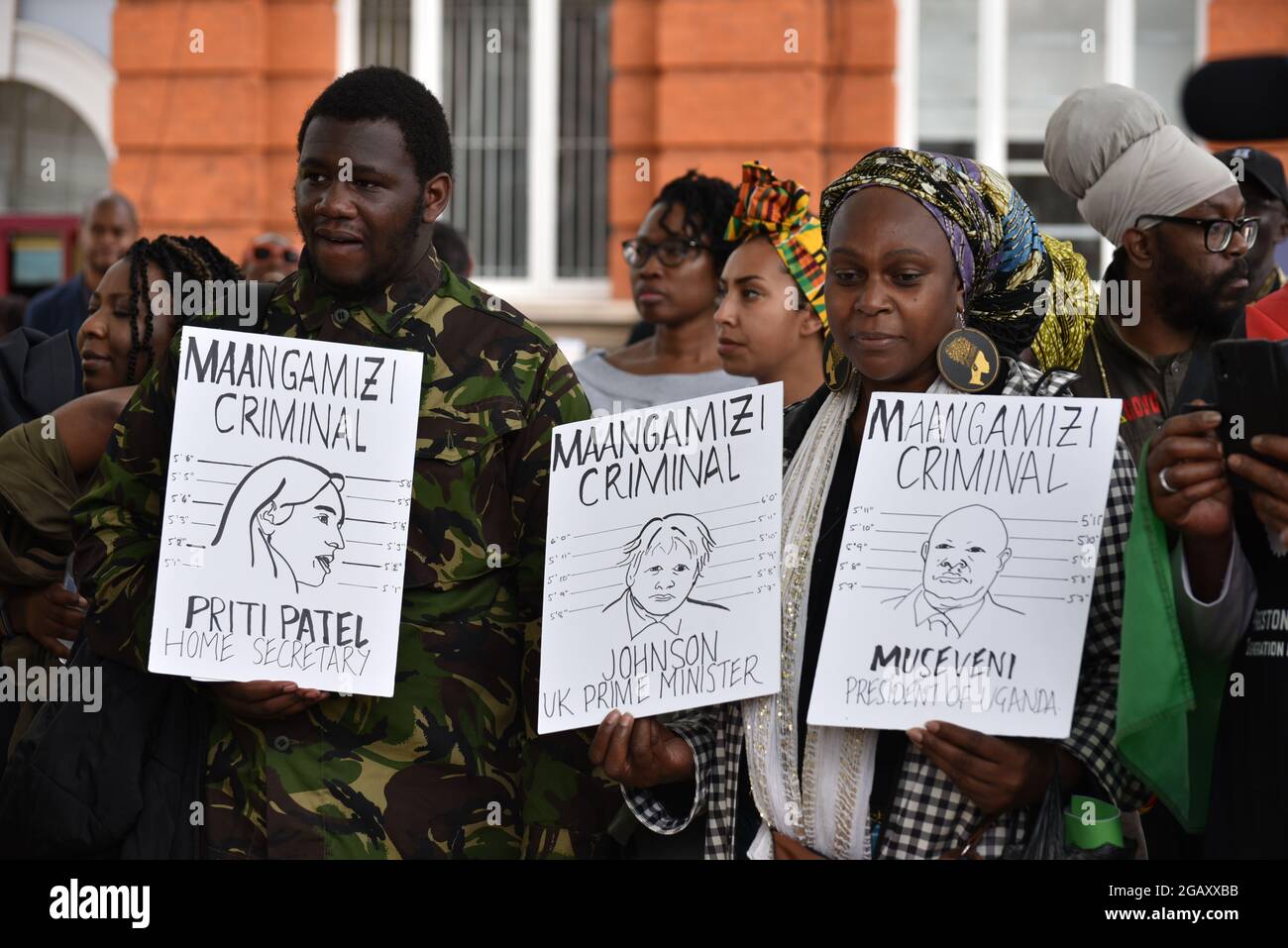 London, UK. 1 August 2021. Pan-African Reparation Rebellion Groundings ...