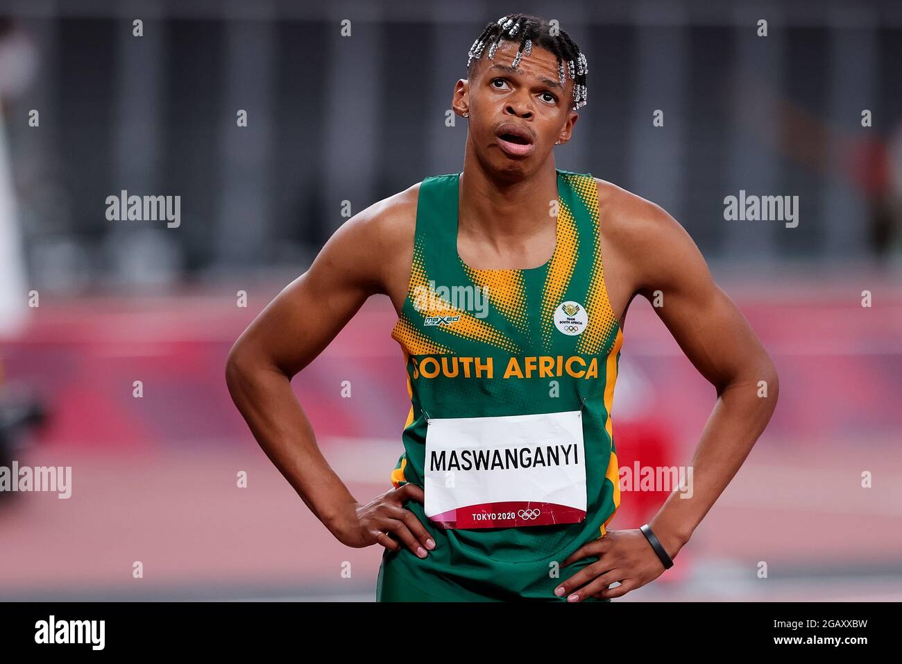 Tokyo, Japan, 1 August, 2021. Shaun Maswanganyi of Team South Africa ...