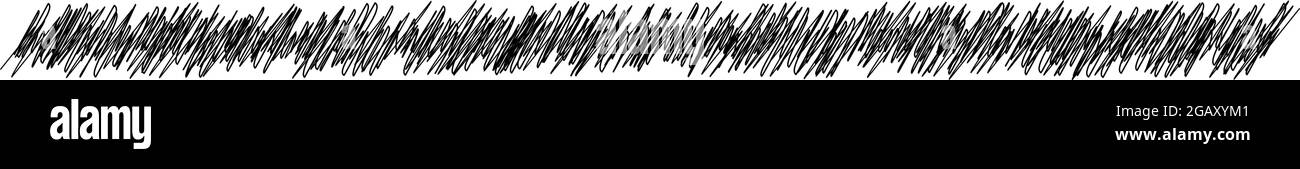 Scribble, sketch, sketchy doodle horizontal line dividers. Wavy, waving ...