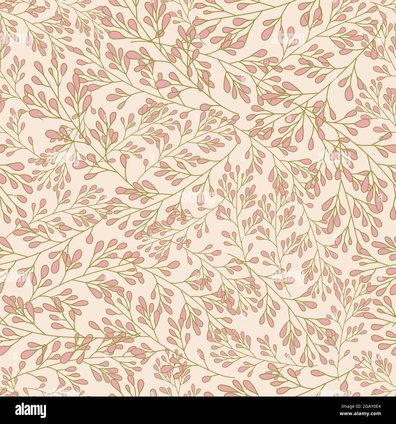 seamless pattern with intertwined branches of plants Stock Vector Image ...