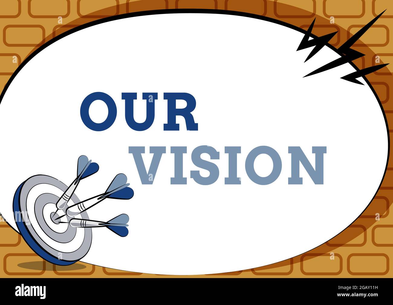 Inspiration showing sign Our Vision. Internet Concept an aspirational ...