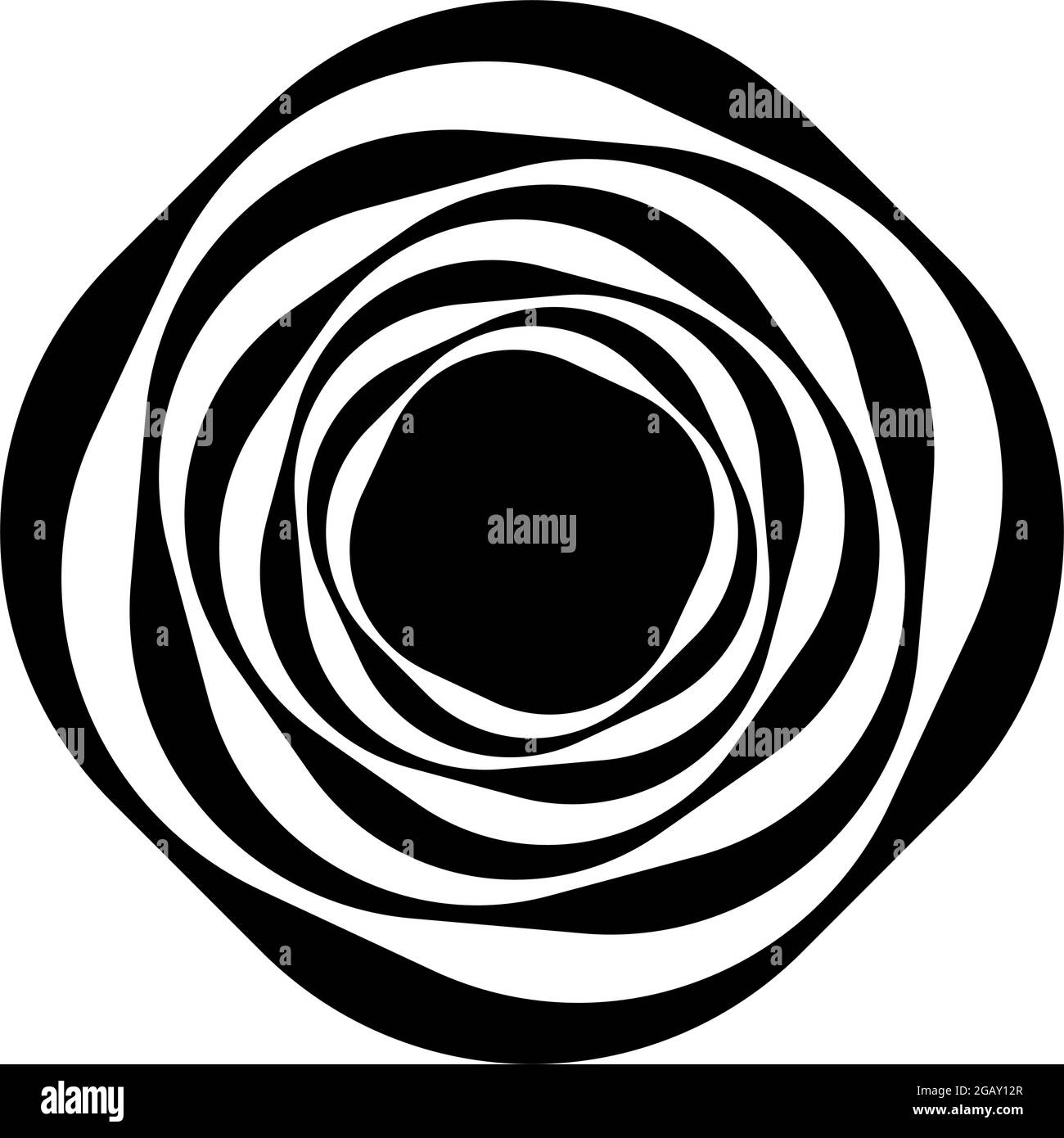 Optical, visual art illustration. Spiral, vortex, helix, swirl and ...