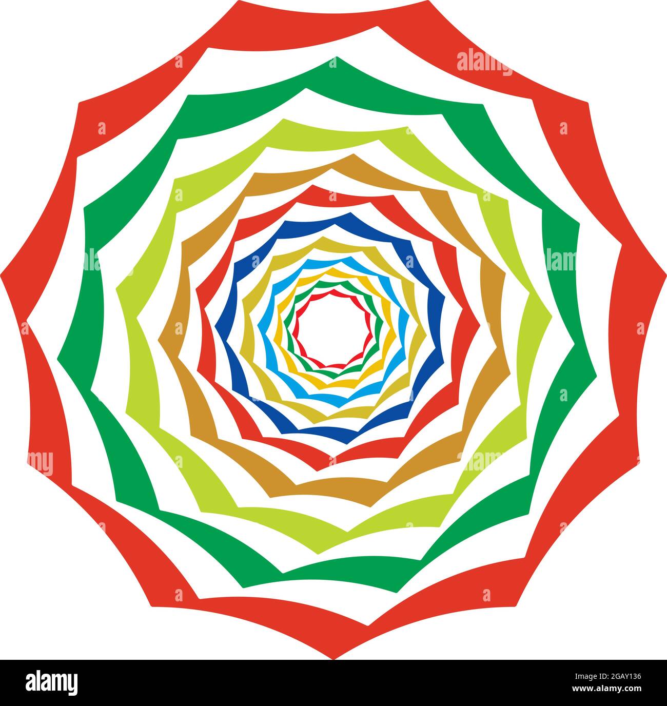 Colorful optical, visual art illustration. Spiral, vortex, helix, swirl ...