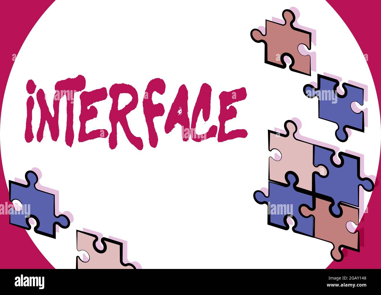 Conceptual display Interface. Business idea point of meeting and ...