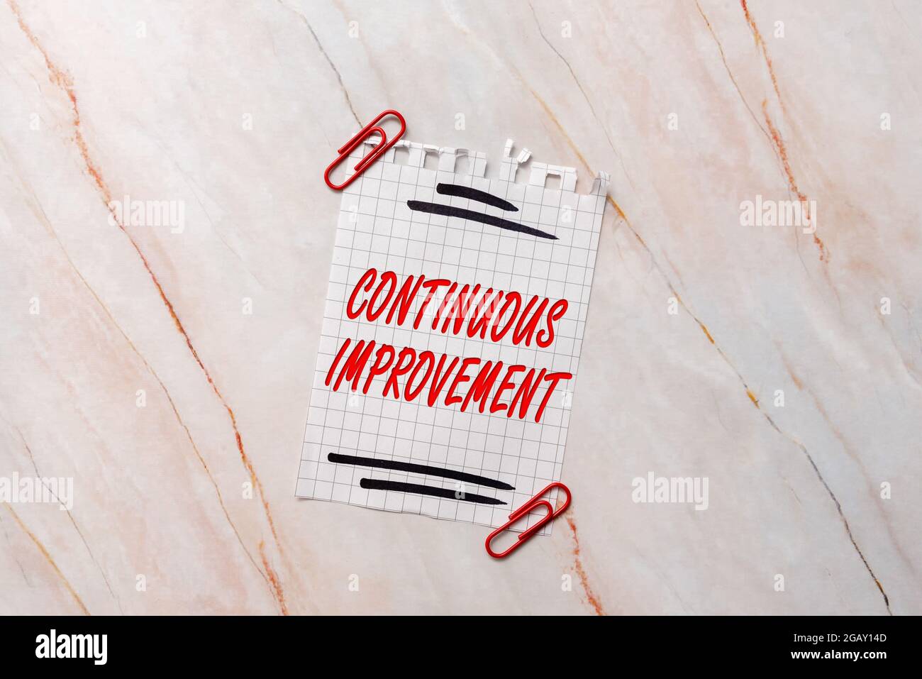 Inspiration showing sign Continuous Improvement, Business overview ...