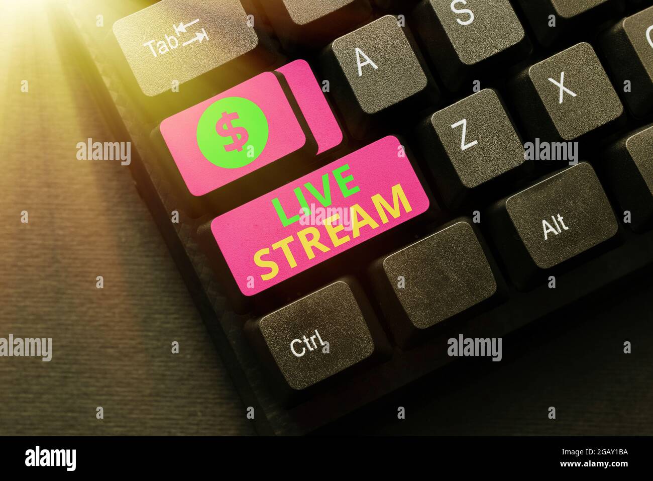 Hand writing sign Live Stream, Business idea to broadcast a video or ...