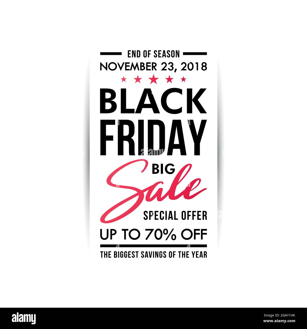Black friday sale banner vertical design isolated on white background ...