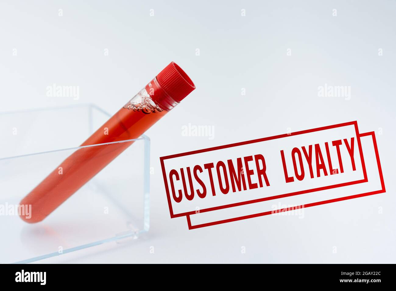 Sign displaying Customer Loyalty, Word for buyers adhere to positive ...