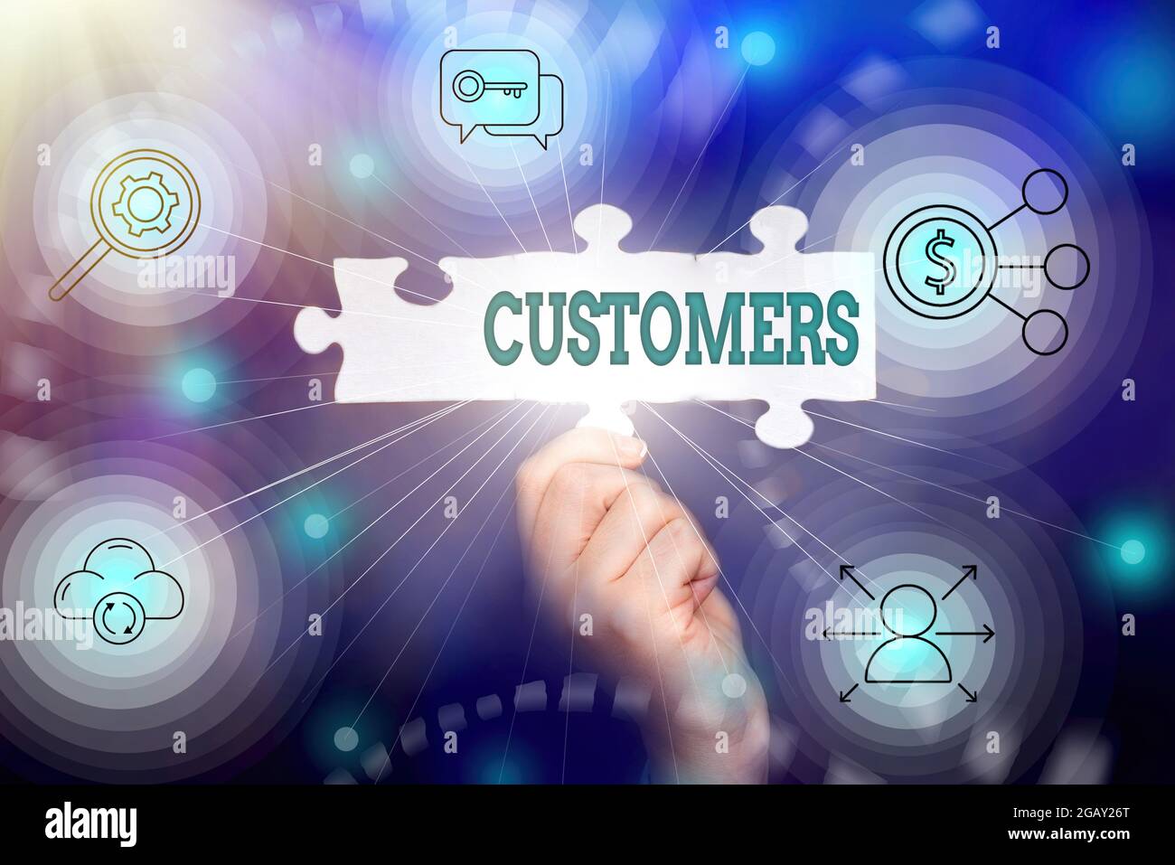 Conceptual caption Customers, Concept meaning individual or ...