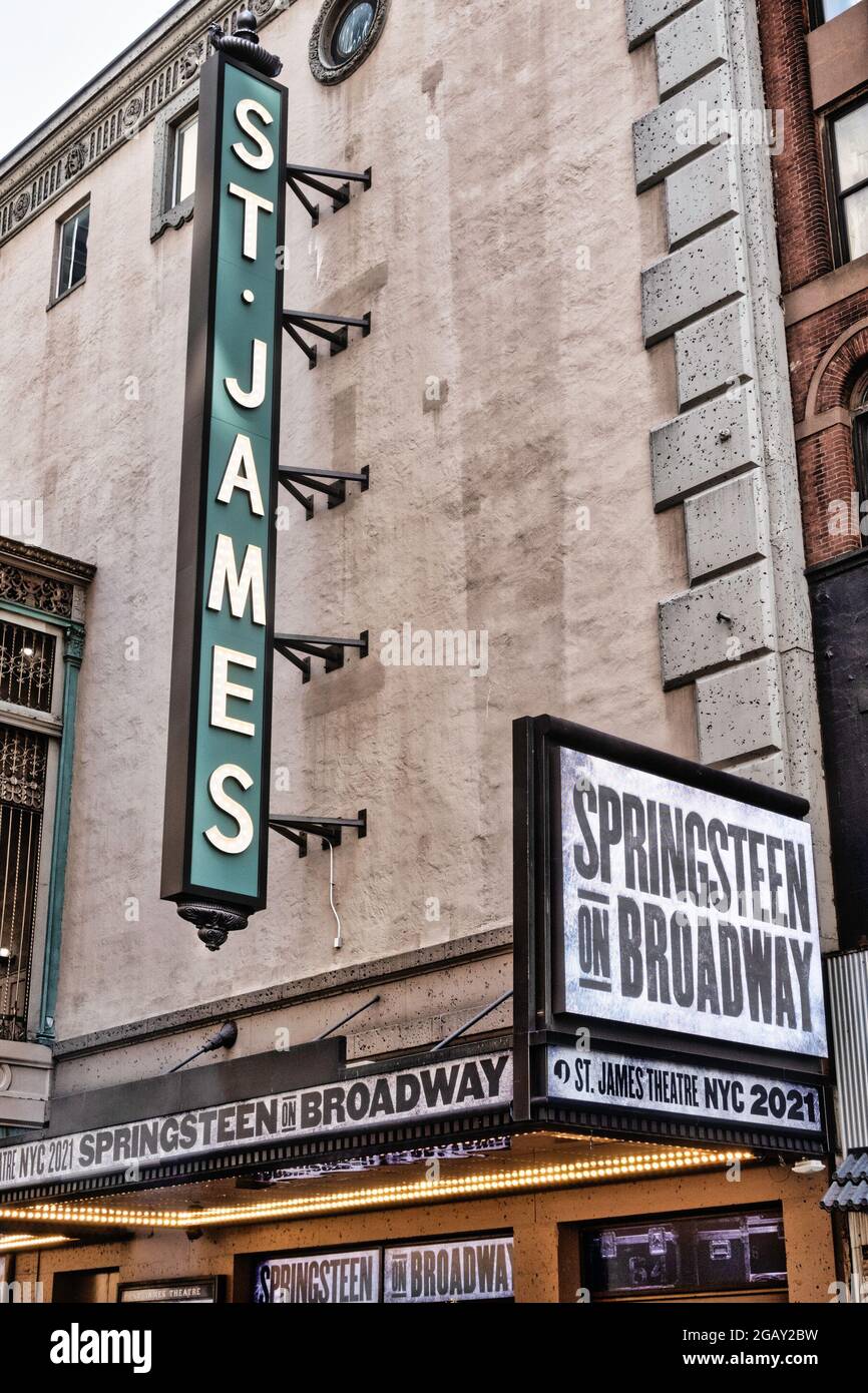 St. James Broadway Theater Marquee, NYC Stock Photo - Alamy