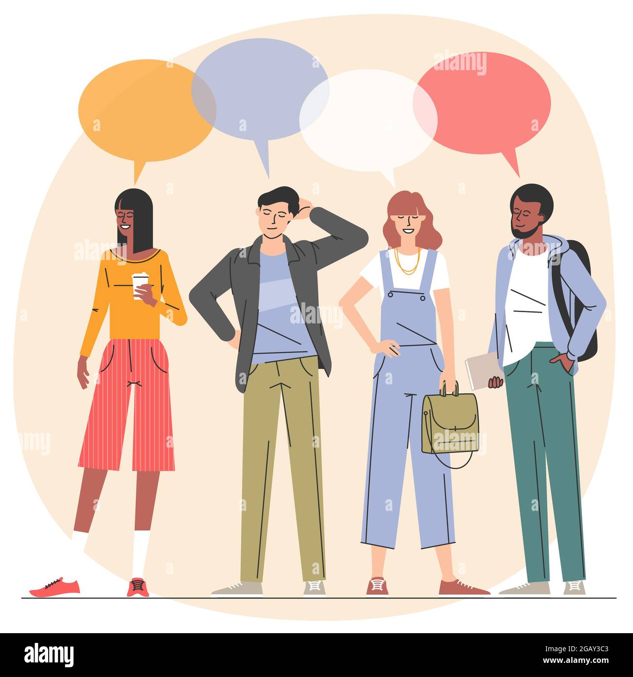 Multiracial communication Stock Vector Images - Alamy