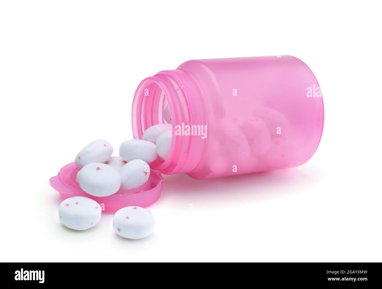 Pink Pills Inside The Bottle