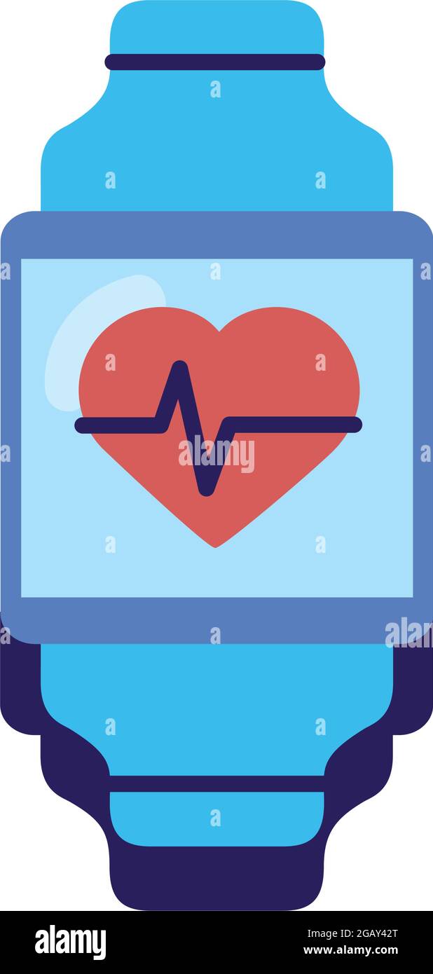 smartwatch with cardio app icon Stock Vector Image & Art - Alamy