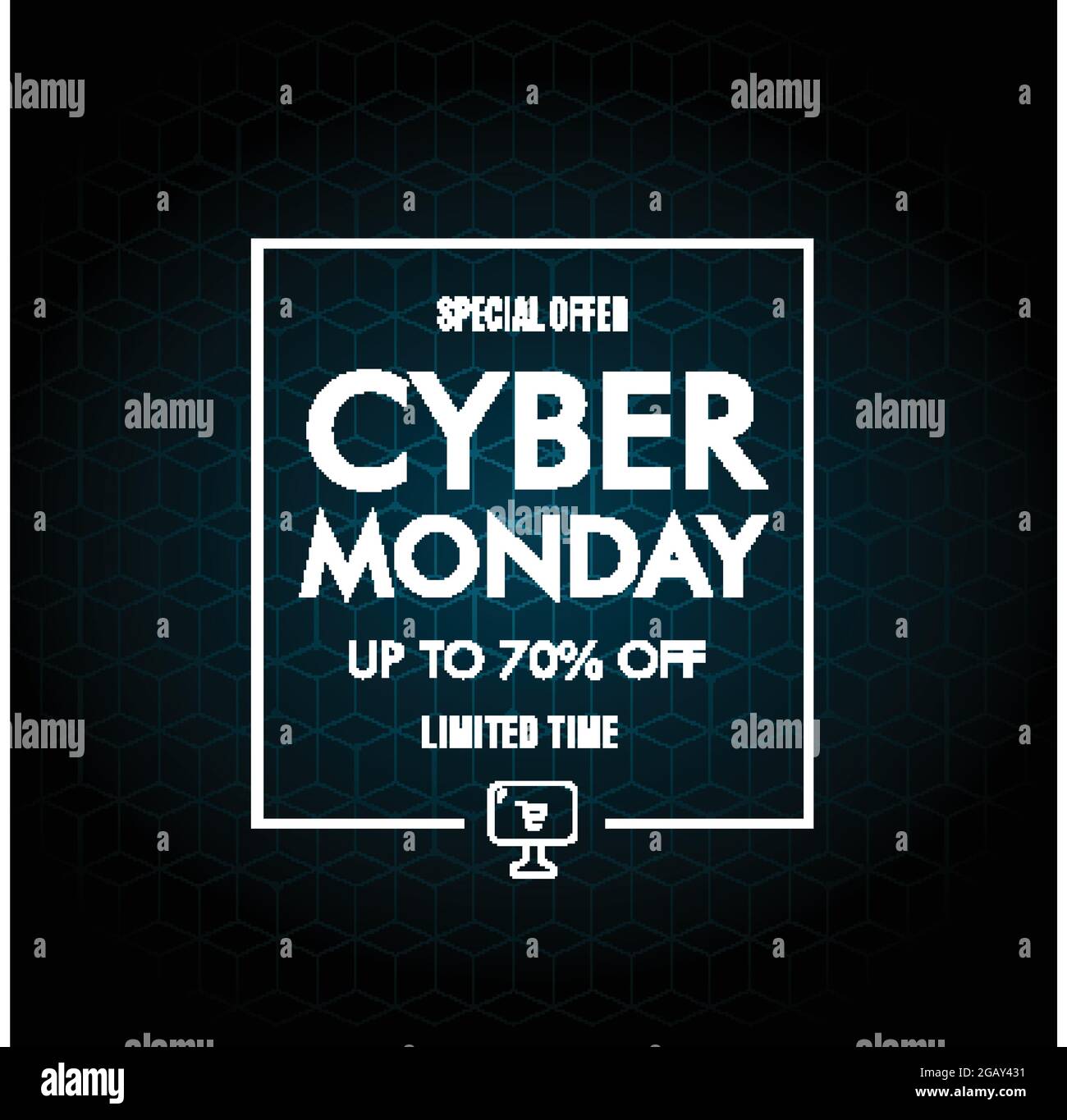 Cyber Monday Advertising banner design. Discount signboard. Vector ...
