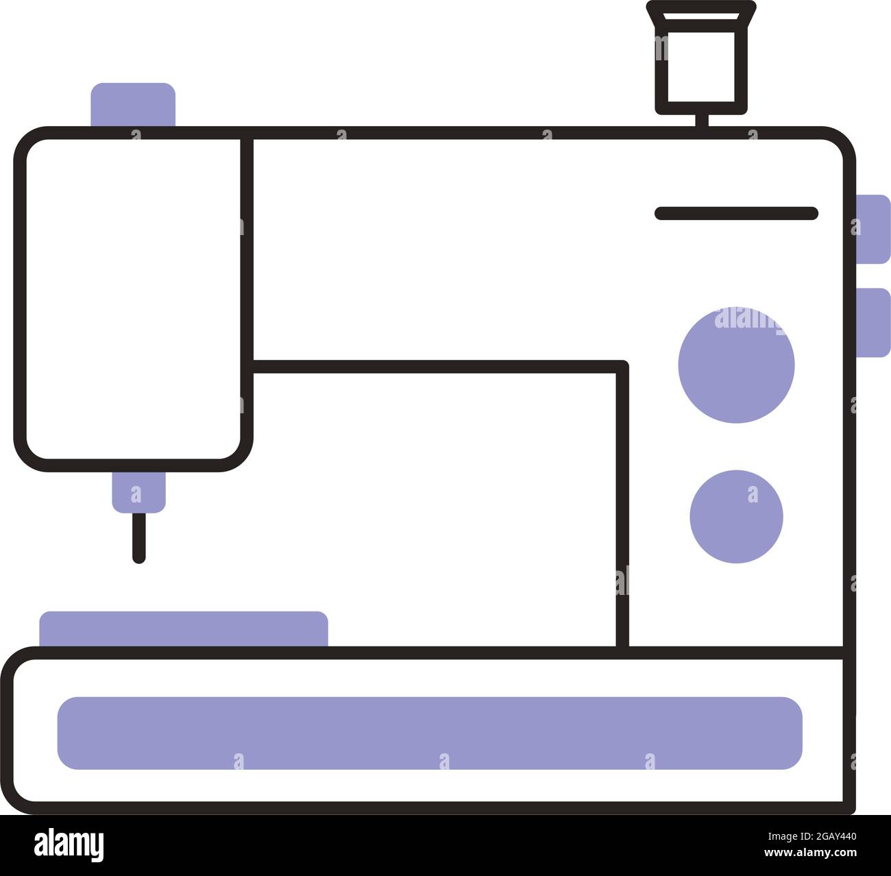sewing machine fashion industry icon Stock Vector Image & Art - Alamy