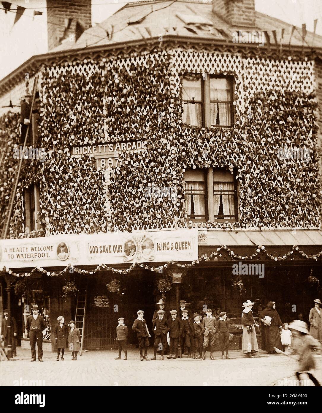 The Arcade, Waterfoot, early 1900s Stock Photo - Alamy