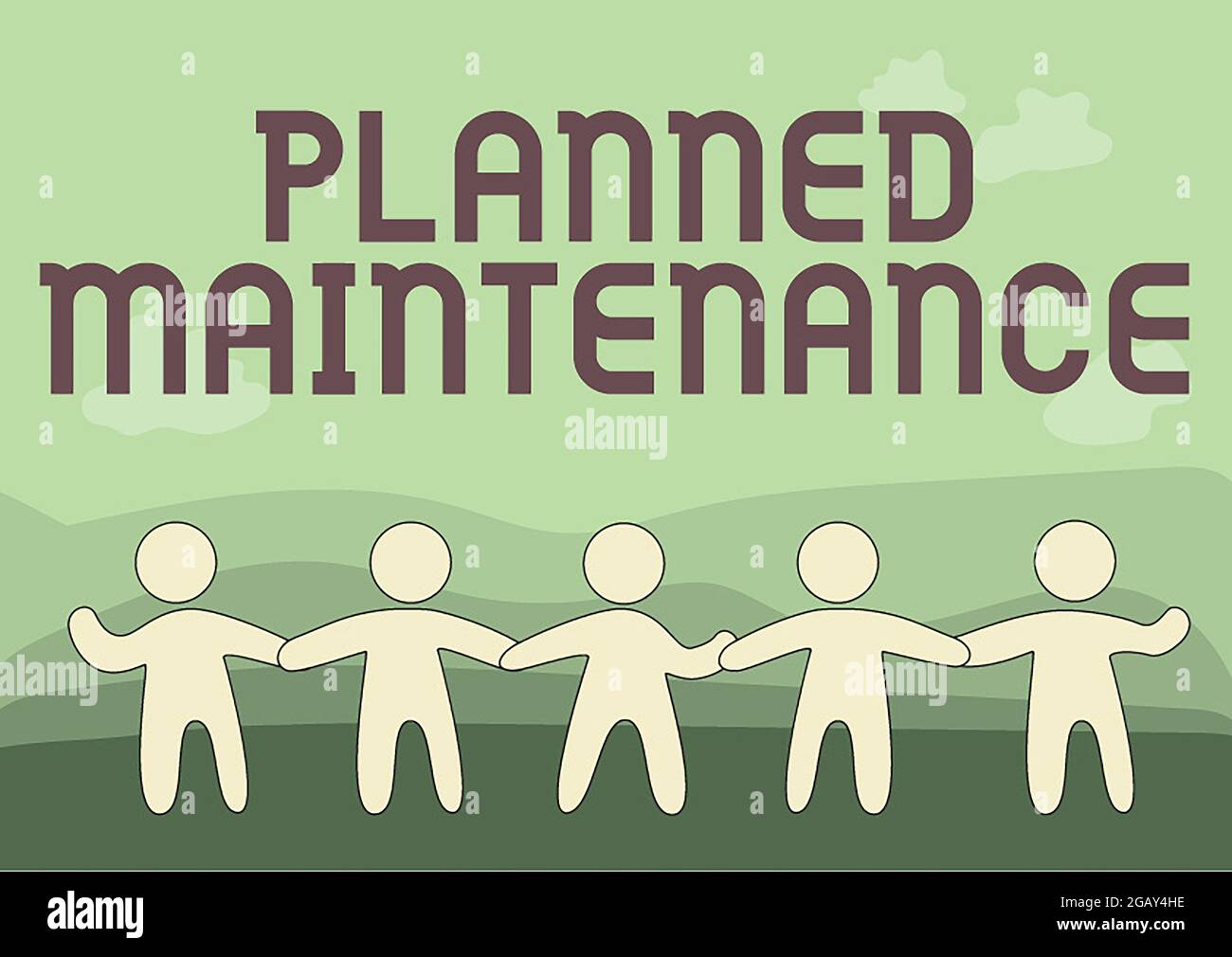 Text showing inspiration Planned Maintenance, Conceptual photo ...
